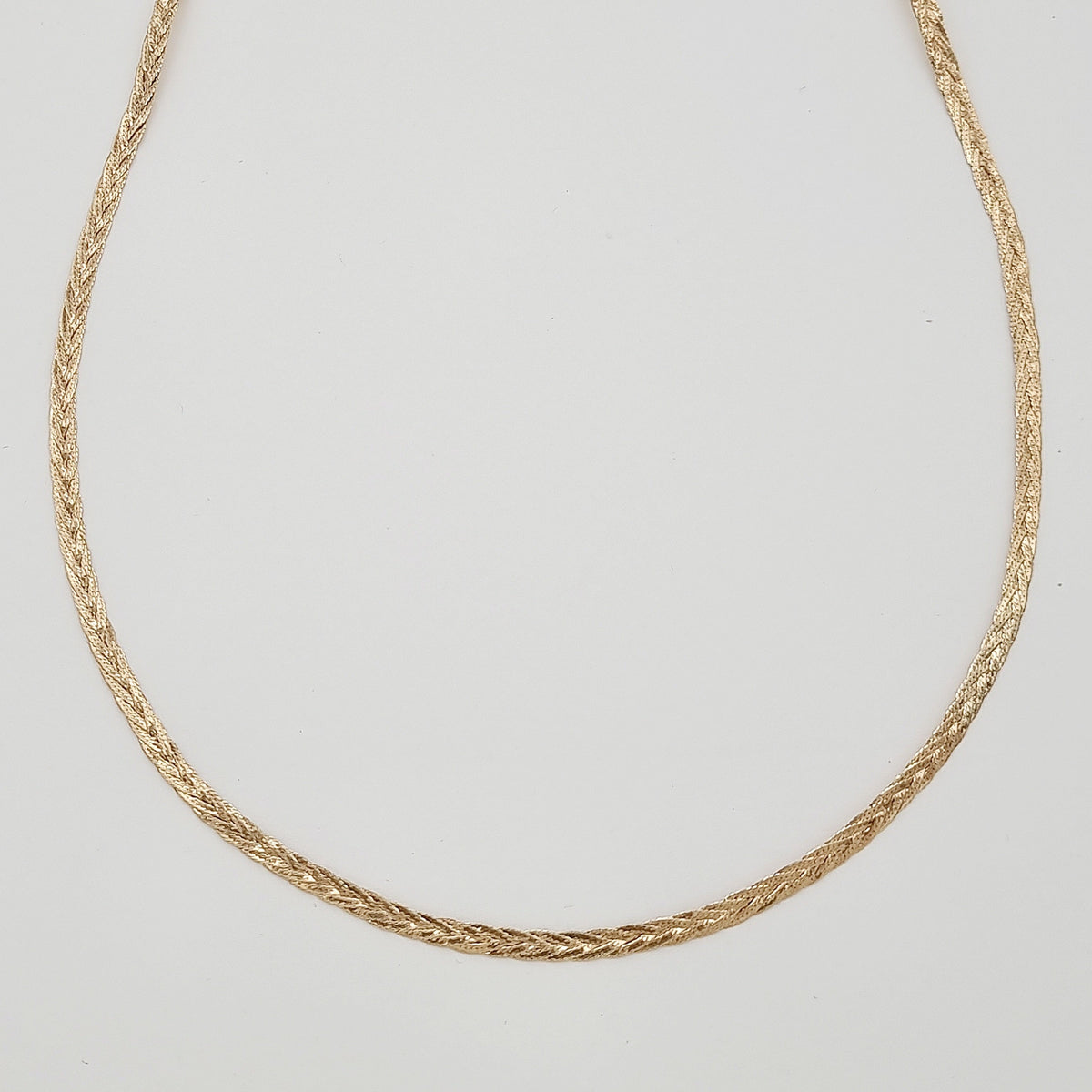 18K Real Gold Flat Snake Chain – Hamsa Gold