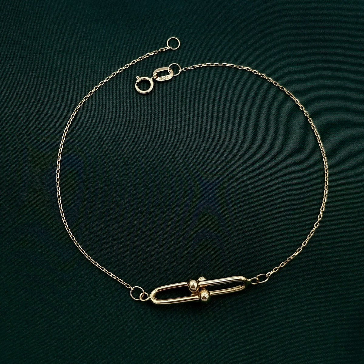 18K Real Gold U-Link Bracelet – Hamsa Gold